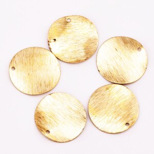 20mm Brass Texture Round Charmsraw Brass Geometric - Etsy