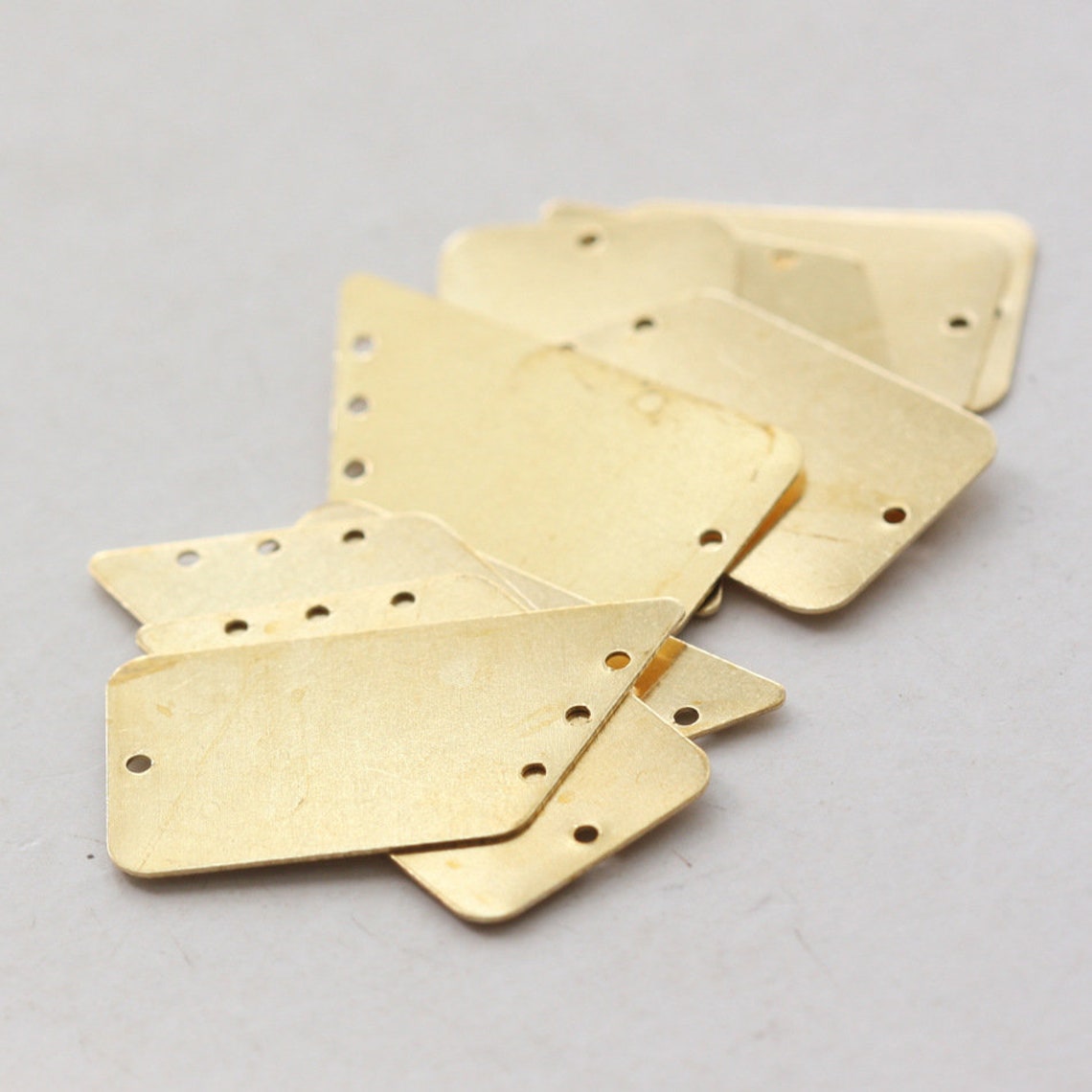30x16mm Raw Brass Irregular Rectangular Findings Brass Base - Etsy