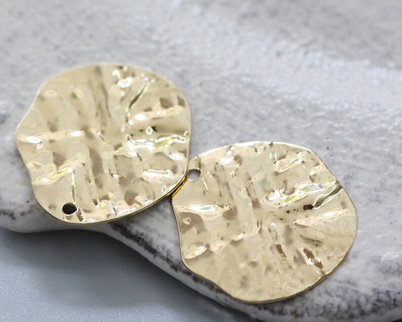 21.7x20mm Raw Brass Irregular Round Findings Brass Base/ - Etsy