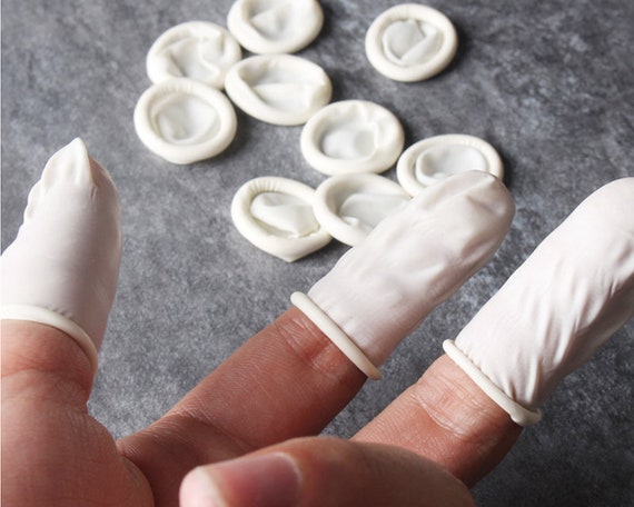 Rubber finger gloves store