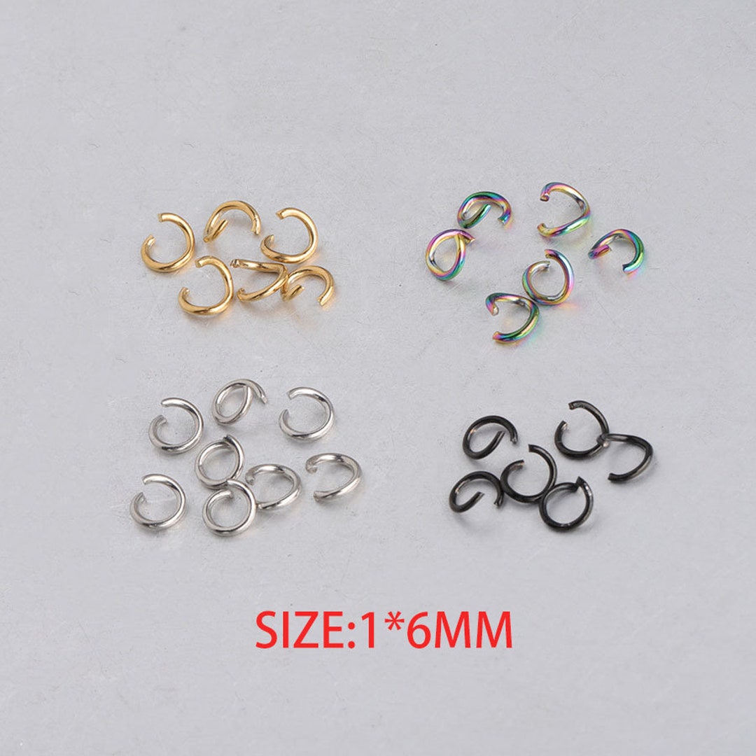 100pcs Stainless Steel Jump Ring, Link Connector Open Jump Rings, 1 ...