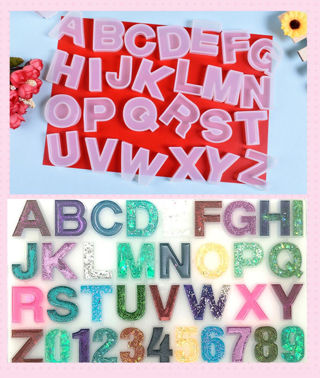 Letter Silicon Molddiy Resin Molddecoration Silicone - Etsy