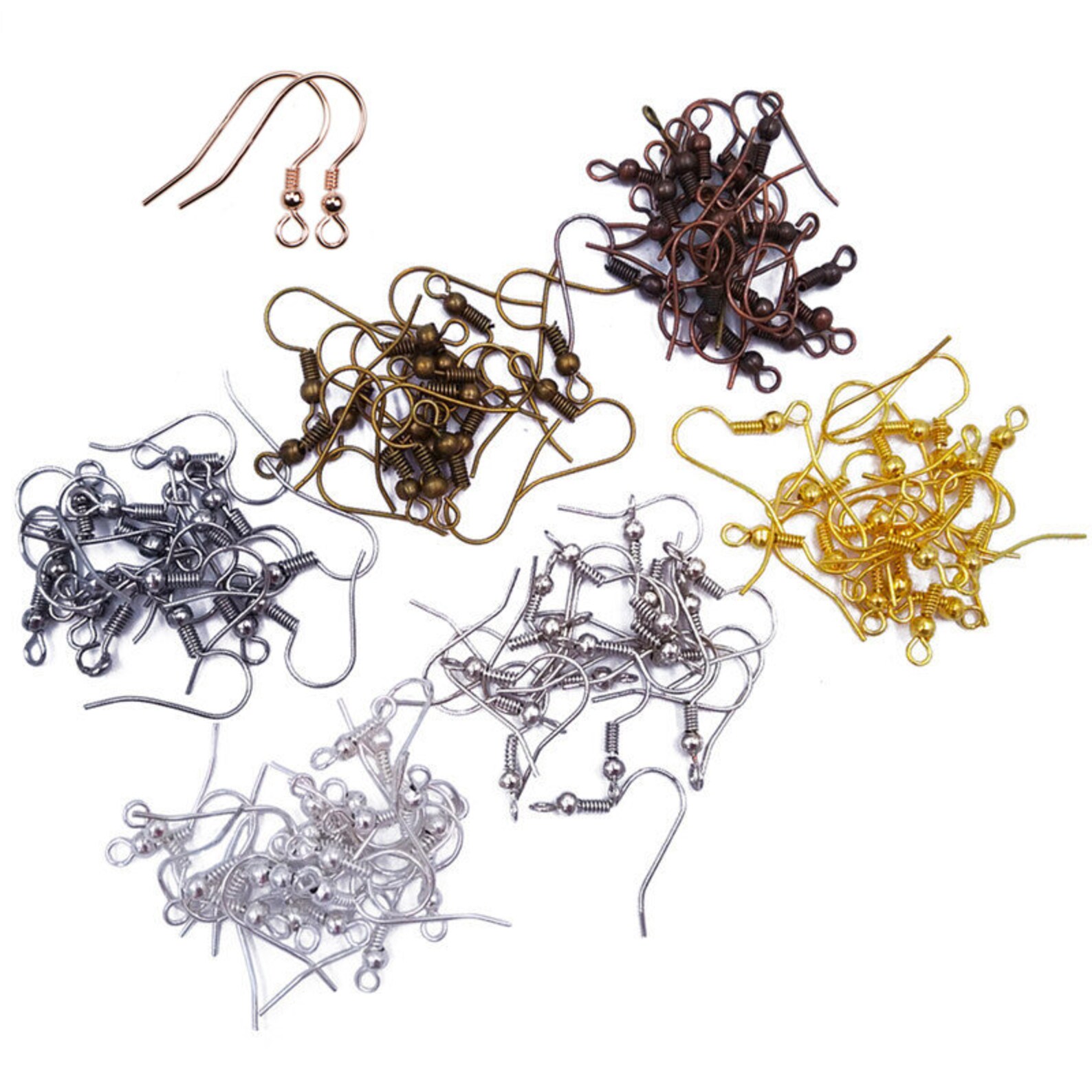 500pcs Brass Earwires Ear Wire W/ Loop Fish Hook - Etsy