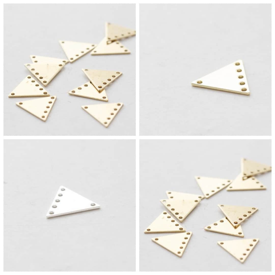 14.5x13mm Raw Brass With Six Hole Triangle Findings Brass Base ...