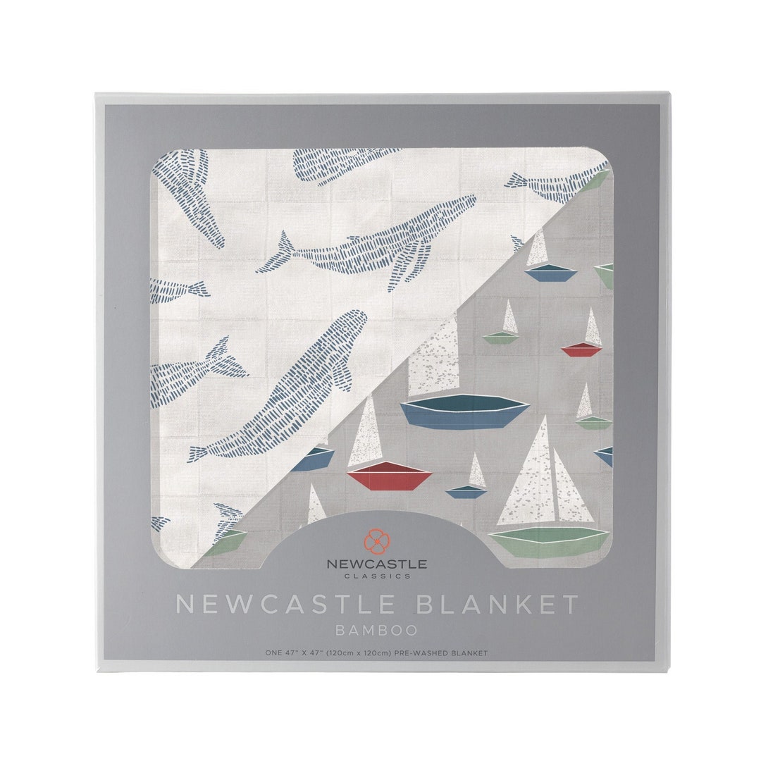 Blue Shadow Whales and Marina Sailboats Bamboo Newcastle - Etsy