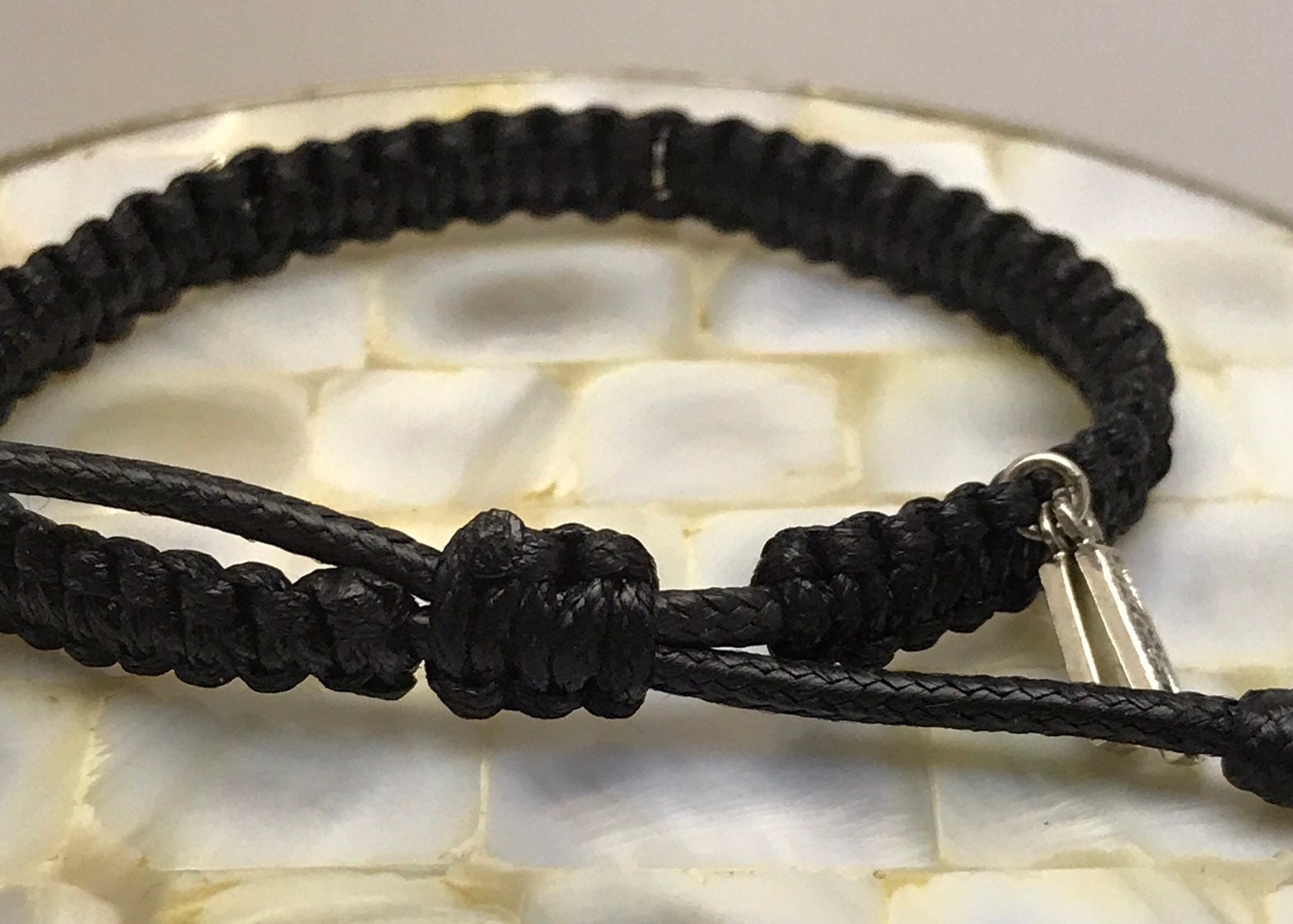 Silver arrow bracelet adjustable hand braided durable nylon | Etsy