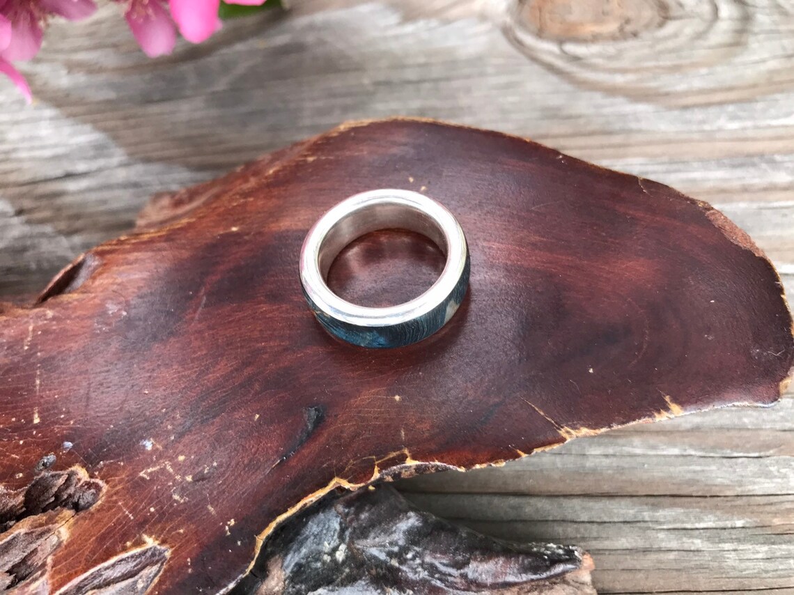 One of a kind 925 Sterling silver with stabilized exotic hard | Etsy
