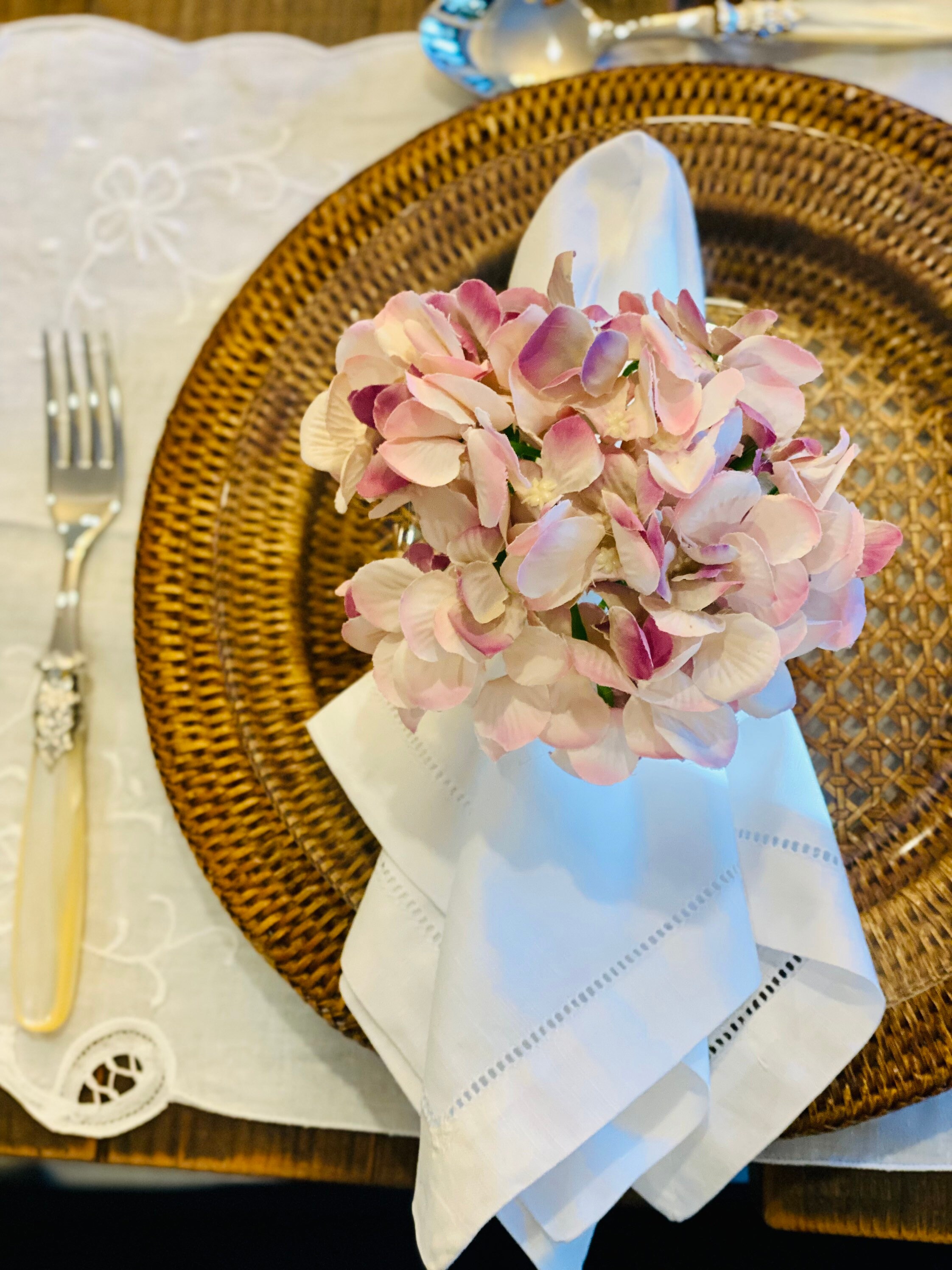 Light Pink Hydrangea Flower Napkin Ring - Etsy