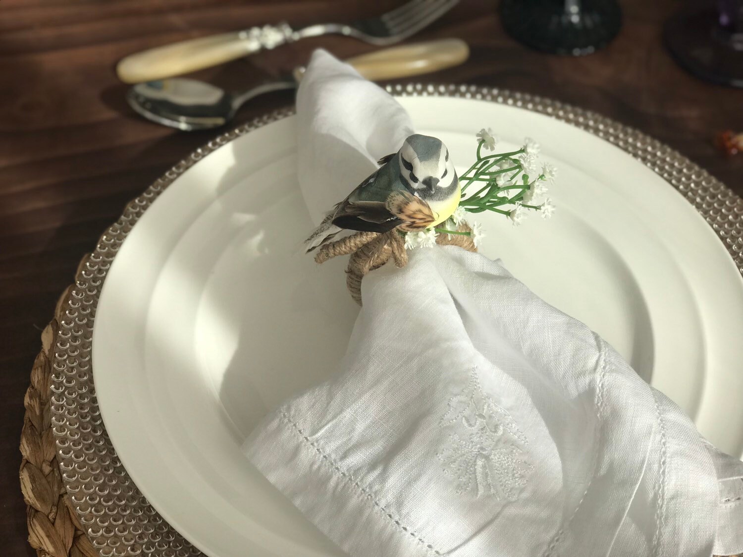 Blue Birds Napkin Ring