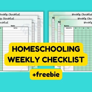 Home School Weekly Checklist Printable, Simple Home School Checklist ...
