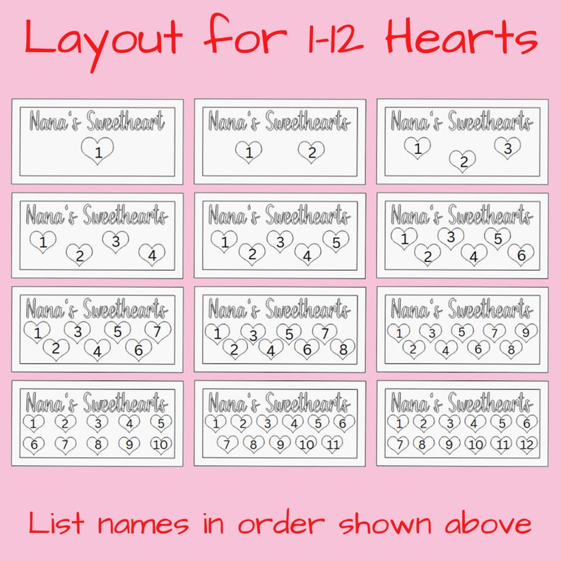 Personalized Sweetheart Wood Sign Nana's Sweethearts - Etsy