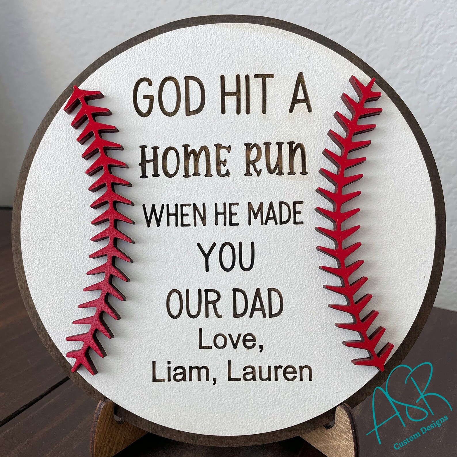 God Hit a Home Run When He Made You Our Dad, Baseball Sign, Father's ...