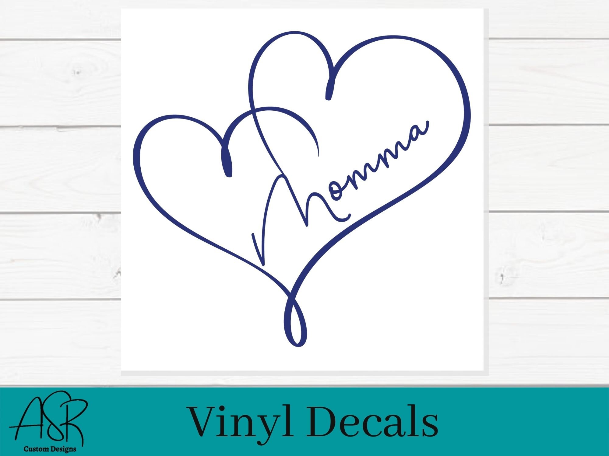 Mom With Heart Vinyl Decal Momma Decal Mother Cup Decal | Etsy