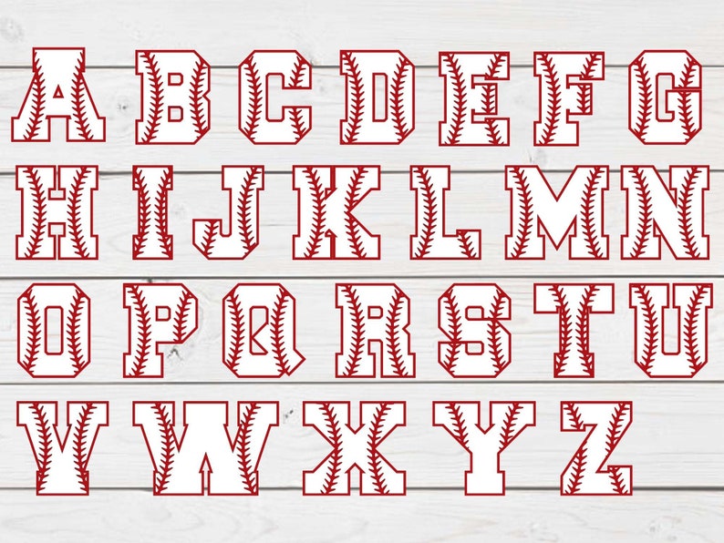 Baseball Letter Decal | Waterbottle Decal | Dugout Bucket Decal ...