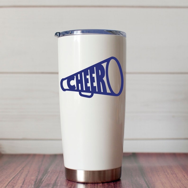 Cheer Megaphone Vinyl Decal | Cheerleading | Car Decal | Cup Decal ...