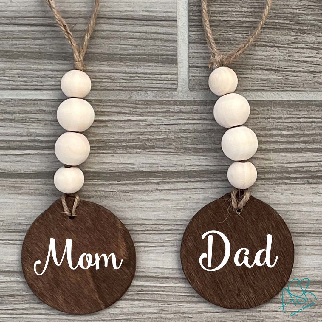 Personalized Beaded Christmas Stocking Tags, Wood Tags, Gift Tags - Etsy