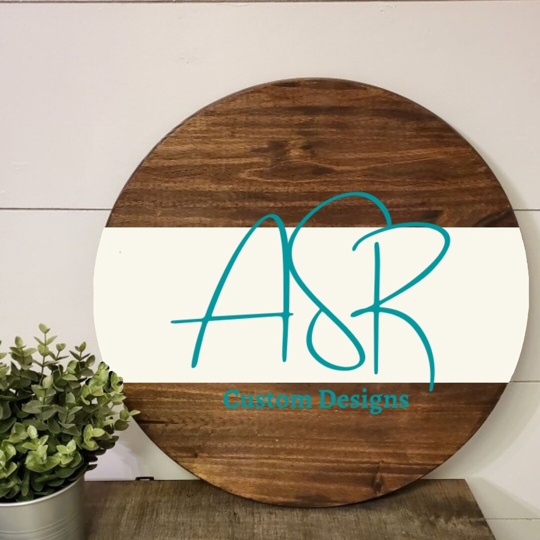 Round Wood Sign Mockup | White/stain | Round Sign Mockup | Door Hanger ...