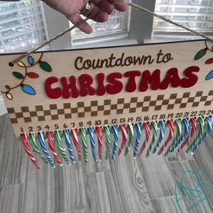 Candy Cane Countdown to Christmas, Countdown to Christmas Sign ...