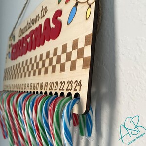 Candy Cane Countdown to Christmas, Countdown to Christmas Sign ...