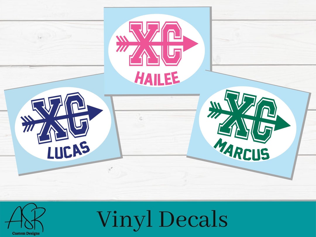 Personalized Cross Country Vinyl Decal, Car Decal, Laptop Decal, Water ...