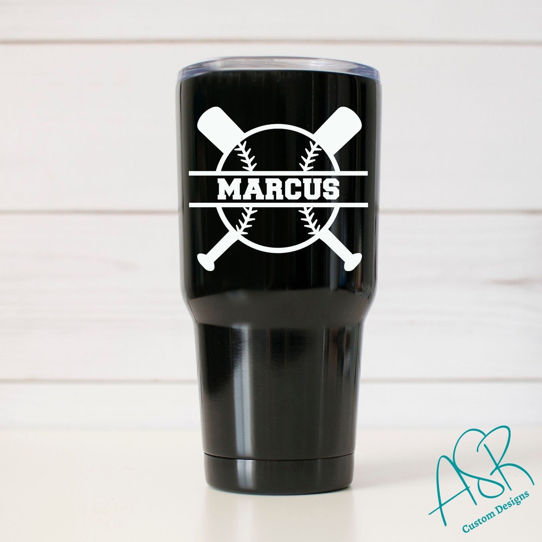 Personalized Baseball Decal, Baseball With Bats and Name, Baseball ...