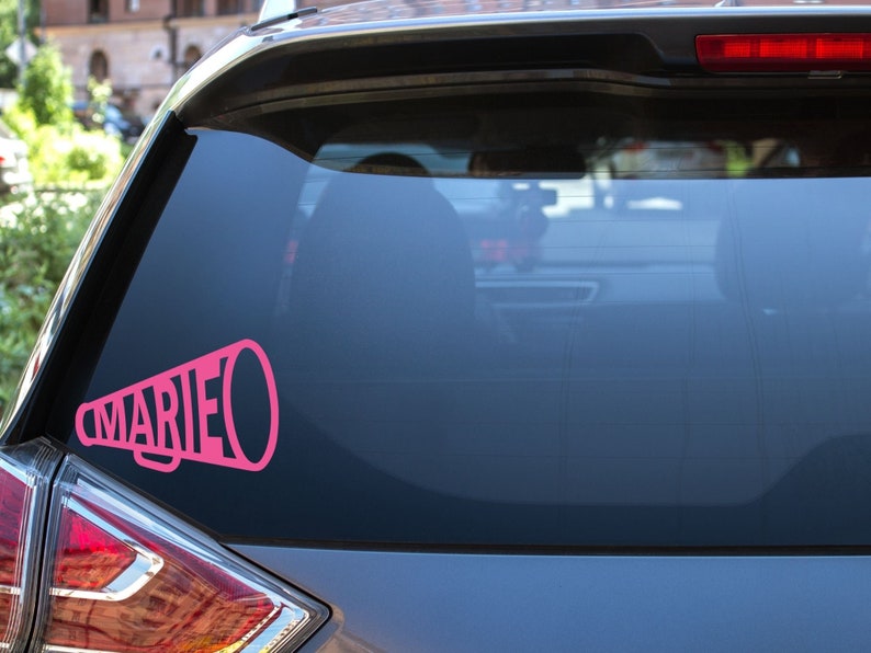 Personalized Cheer Megaphone Vinyl Decal | Cheerleading | Car Decal ...