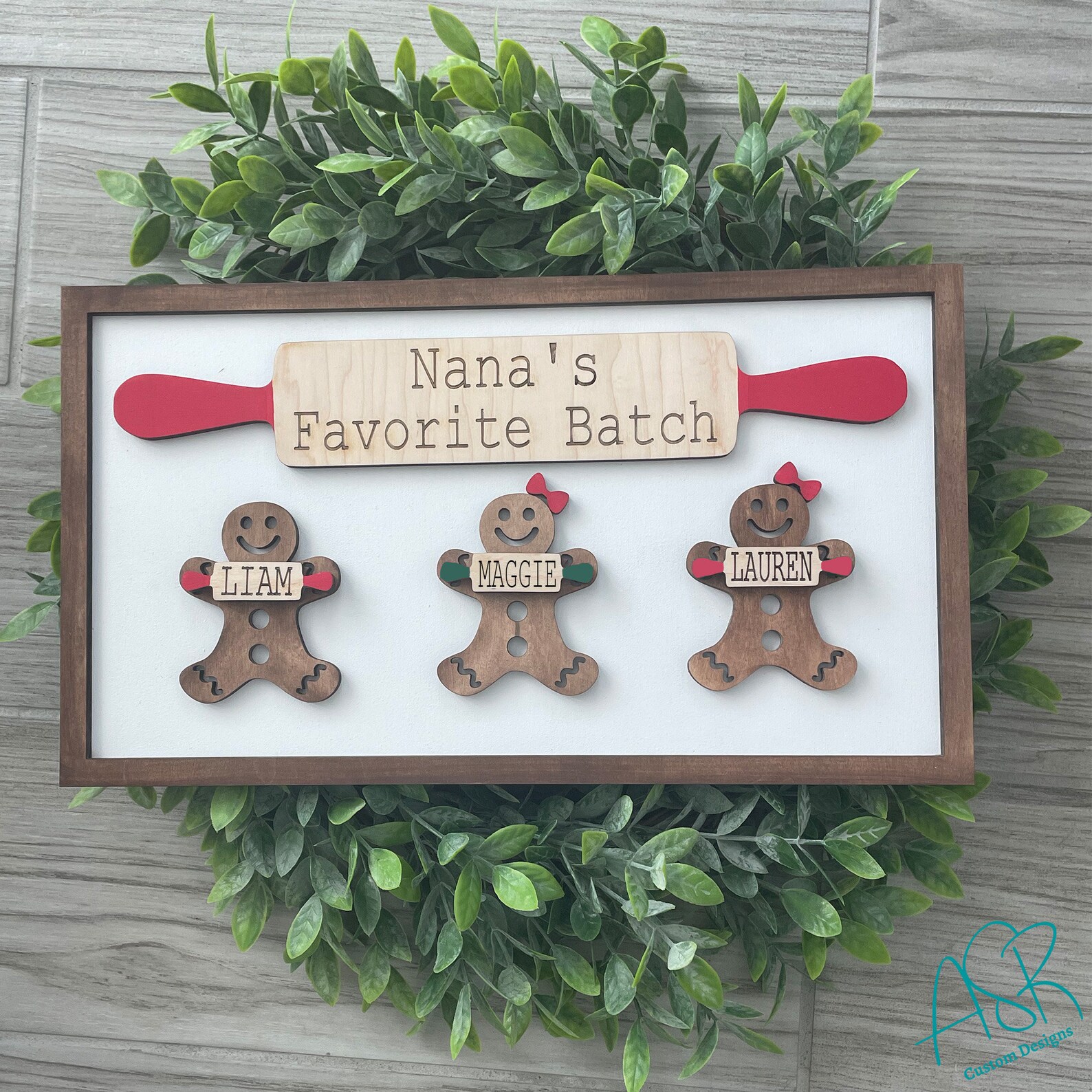 Personalized Gingerbread Family Wood Sign Gingerbread - Etsy