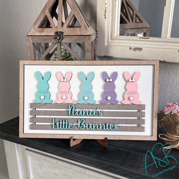 Bunny Wooden Signs