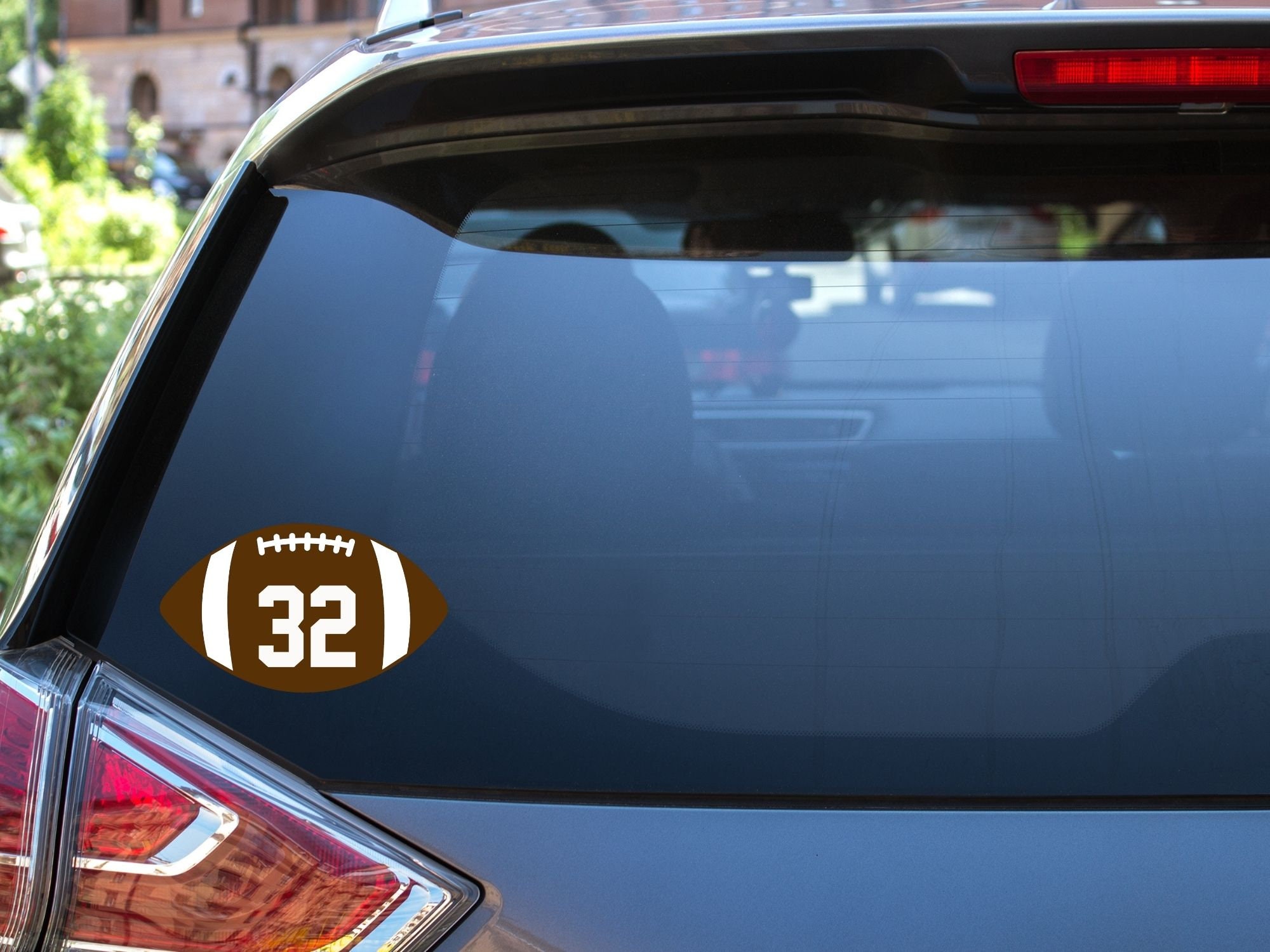 Football With Number Vinyl Decal Car Decal Cup Decal - Etsy