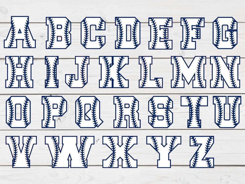 Baseball Letter Decal | Waterbottle Decal | Dugout Bucket Decal ...