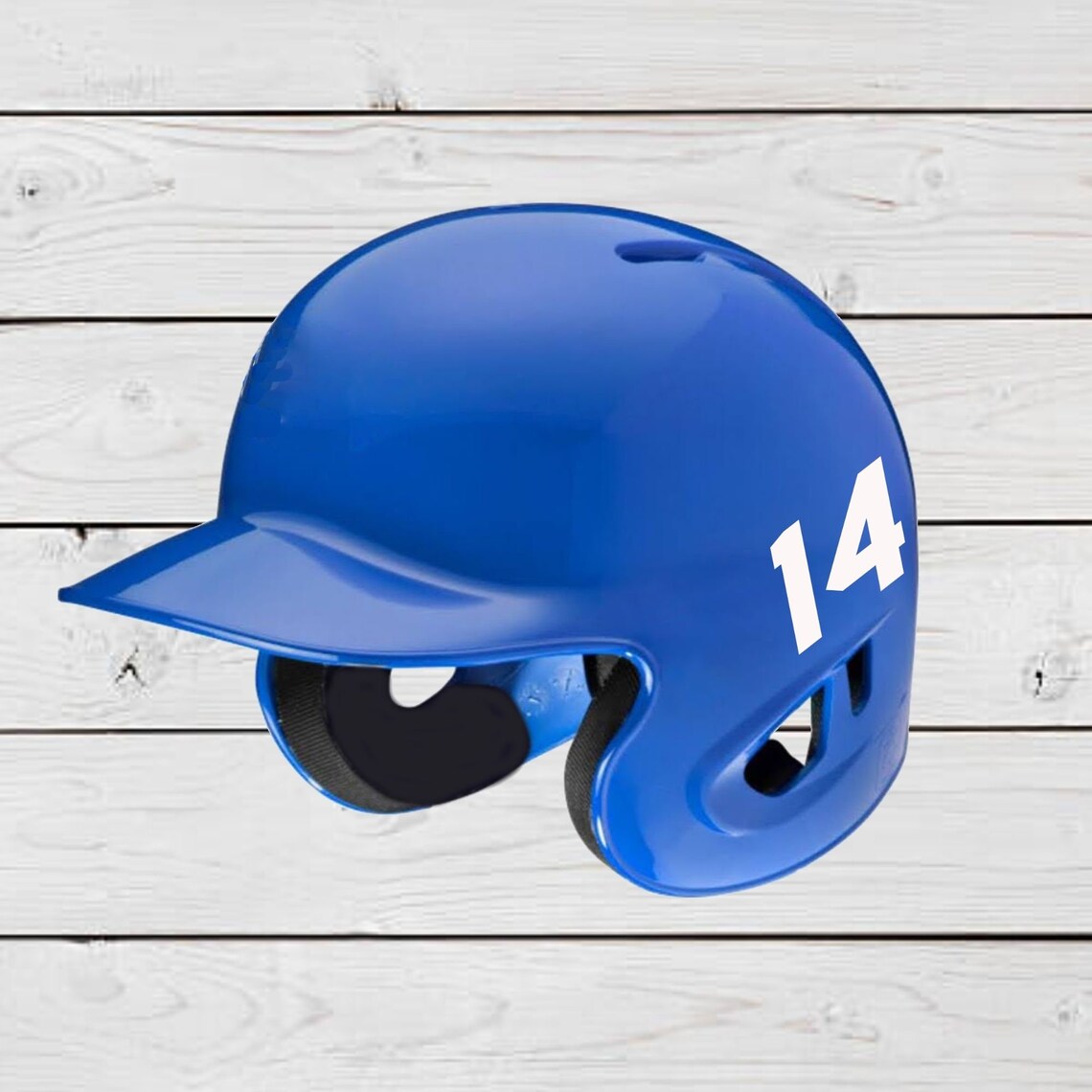 Baseball Helmet Vinyl Decal Baseball Number Decal Car Decal - Etsy