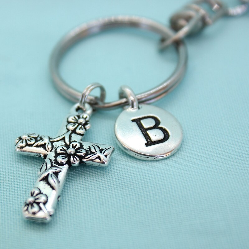 Cross Keychain - Etsy