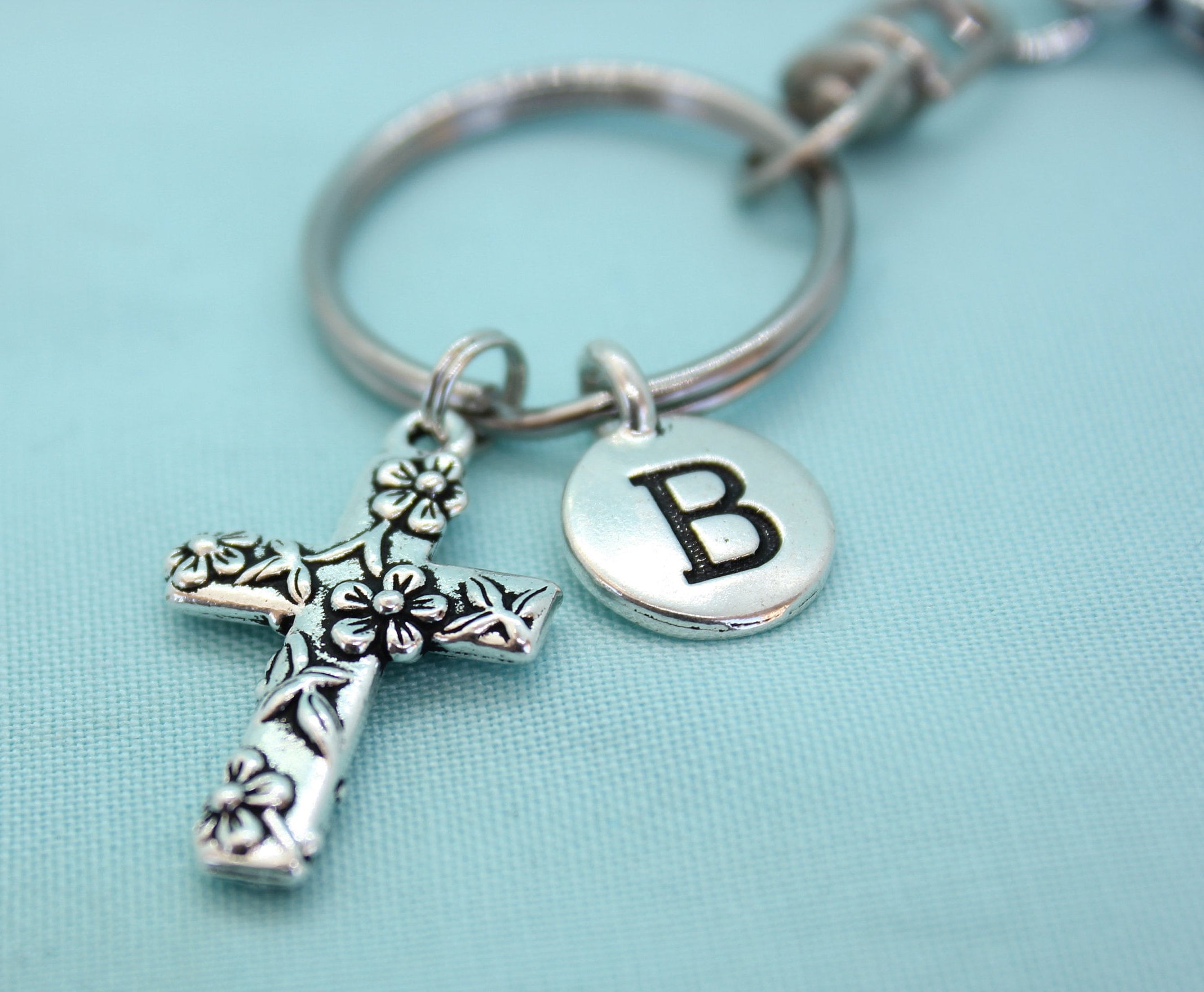 Personalized cross keychain store