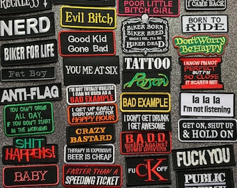 Funny iron on patch | Etsy