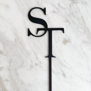 Acrylic Initials Cake Topper: Wedding Keepsake - Etsy
