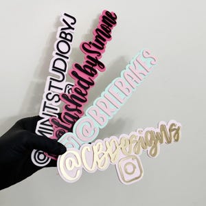 Custom 3D Social Media Handle Sign: Business Display - Etsy