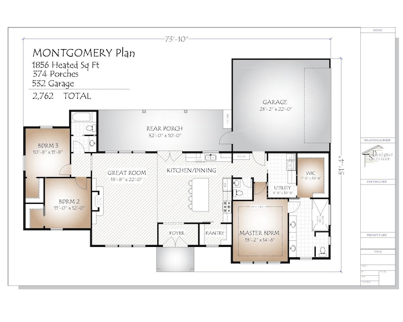 Montgomery House Plan - Etsy