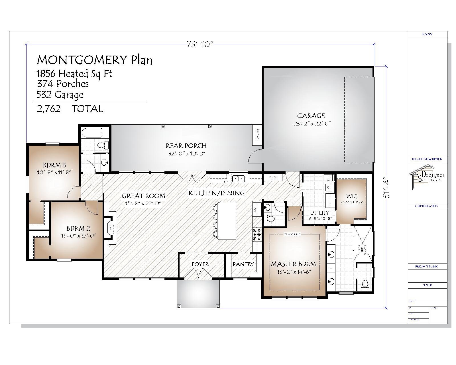 Montgomery House Plan - Etsy