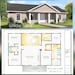 Willow Lane House Plan, 1664 Square Feet, Gable Roof Option - Etsy
