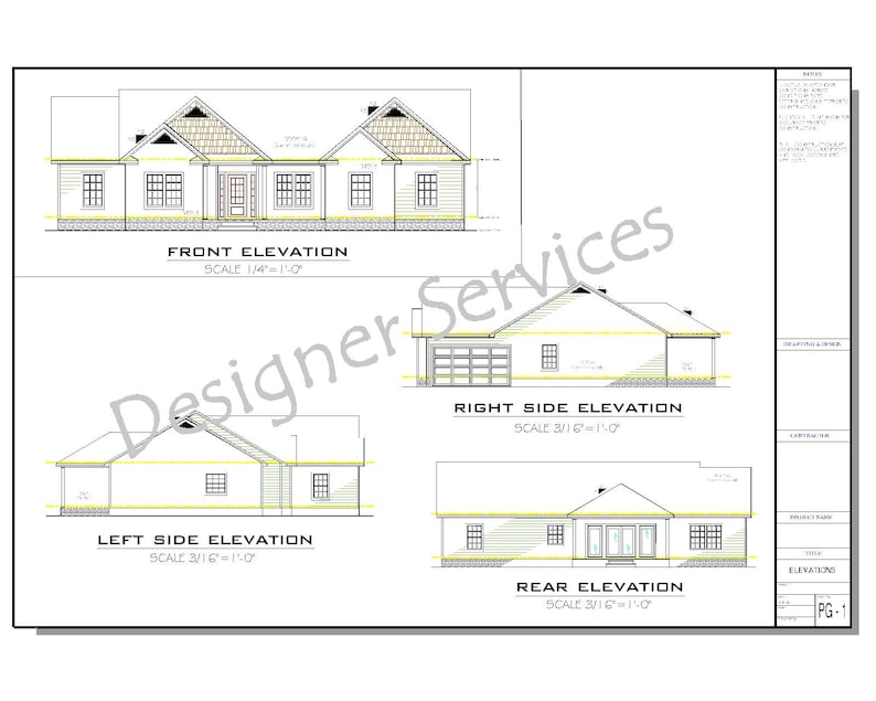 Jasmine House Plan, 2097 Square Feet - Etsy