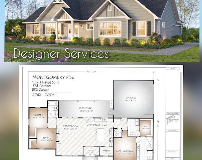 Thatcher House Plan, 2964 Square Feet - Etsy Canada