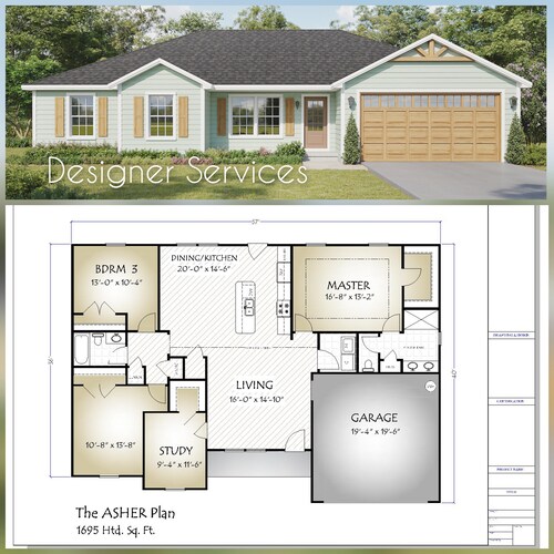 Townsend Plan 2204 Heated Square Feet - Etsy
