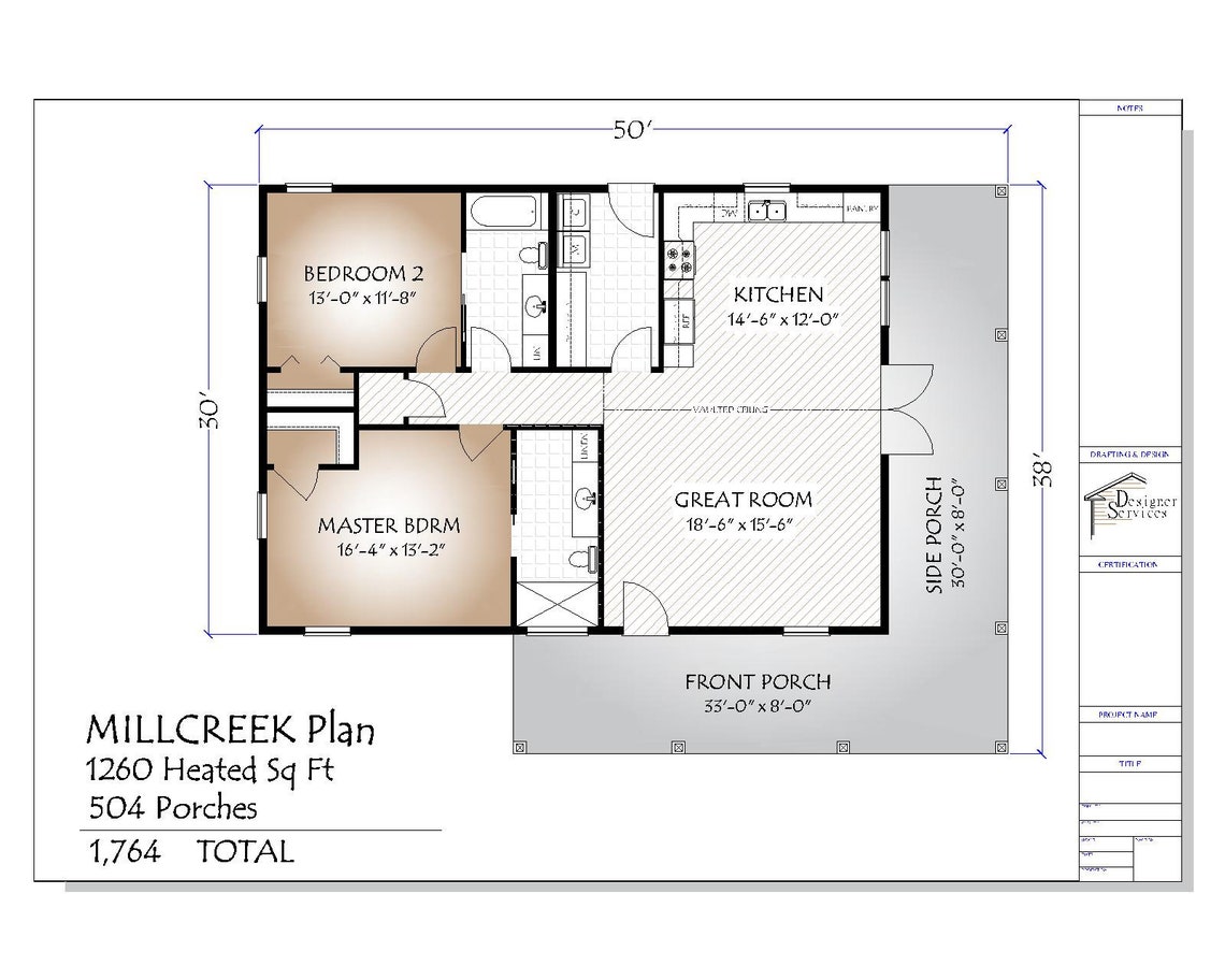 Millcreek House Plan - Etsy