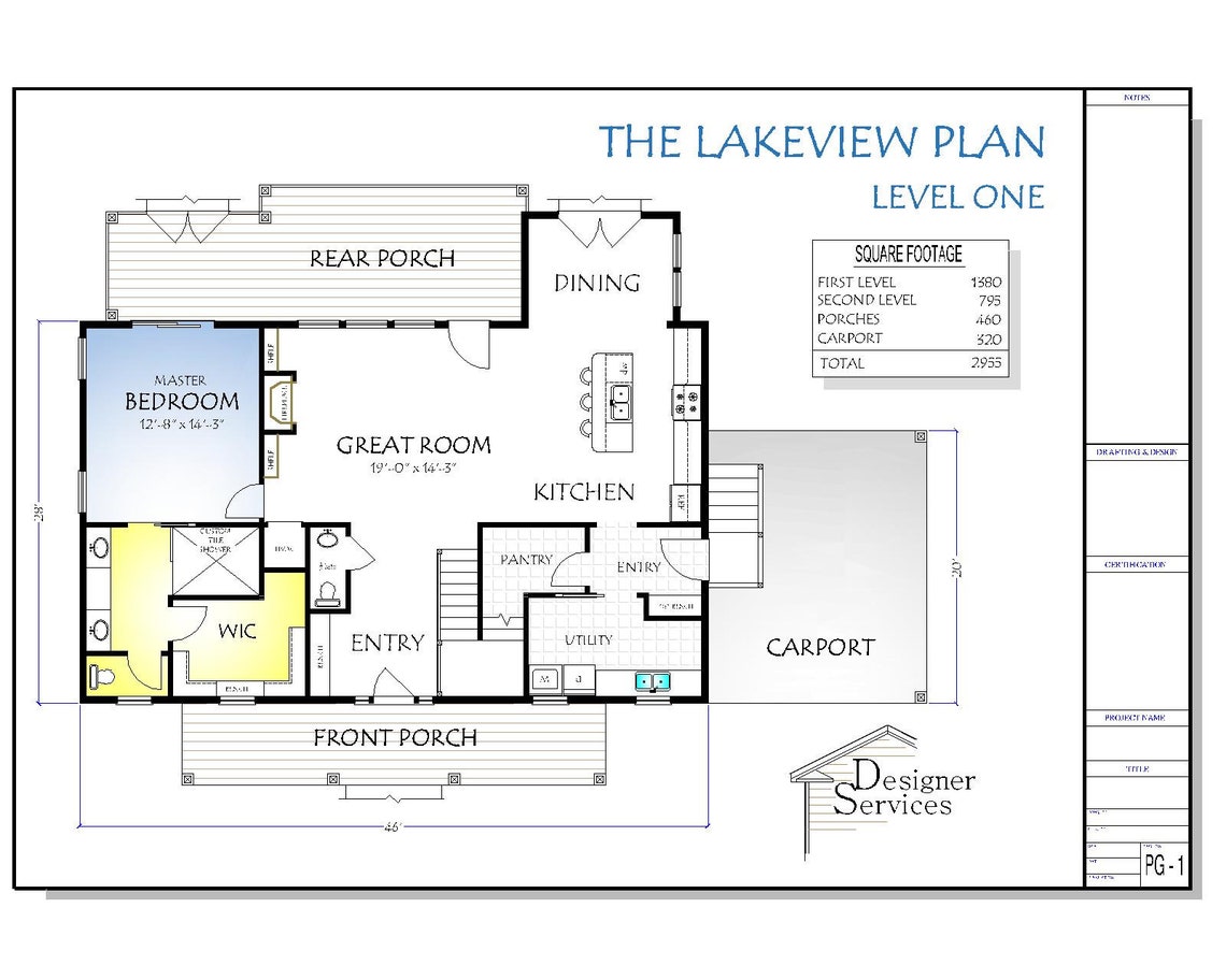 Lakeview House Plan, 2205 Square Feet - Etsy