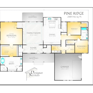 Pine Ridge House Plan, 2568 Square Feet - Etsy