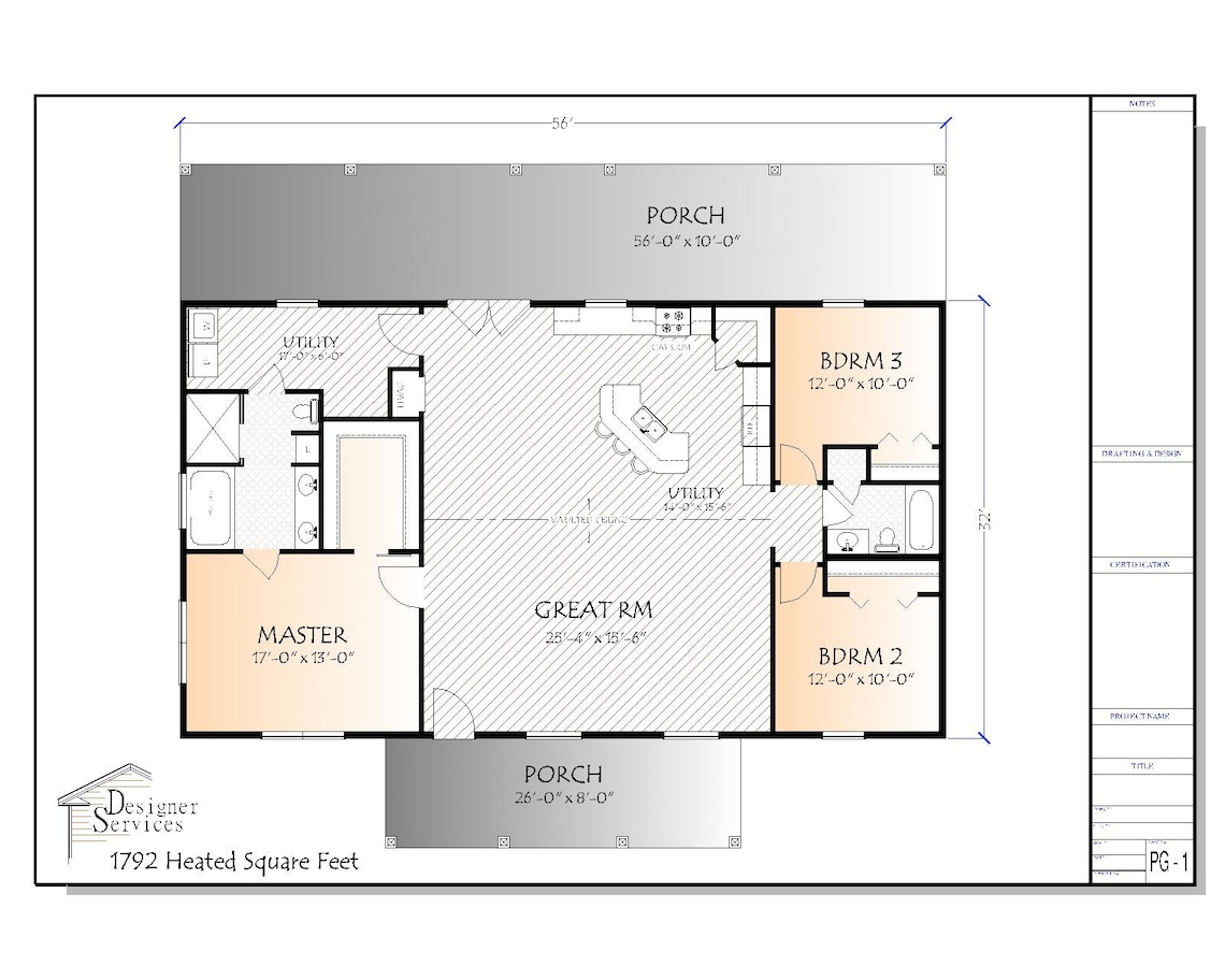 Cedar Home Plan, 1792 Square Feet - Etsy