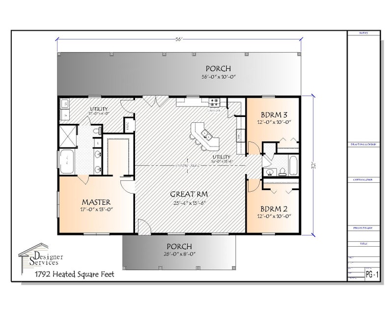 Cedar Home Plan, 1792 Square Feet - Etsy