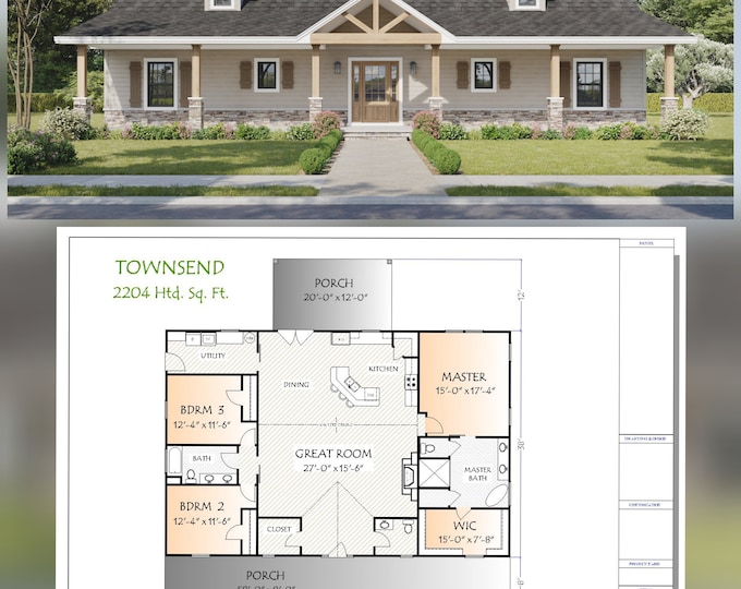 Pine Ridge House Plan, 2568 Square Feet - Etsy Canada