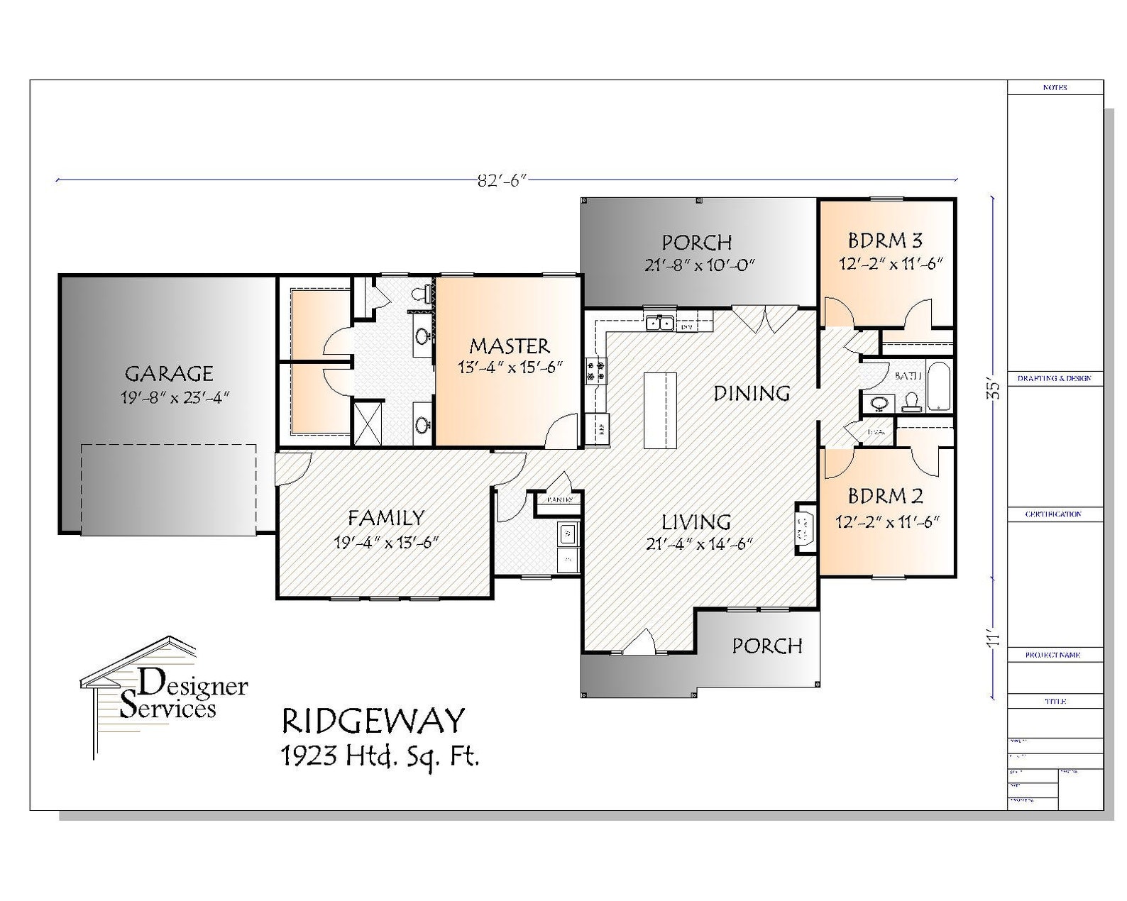 Ridgeway Plan, 1923 Heated Square Fett - Etsy