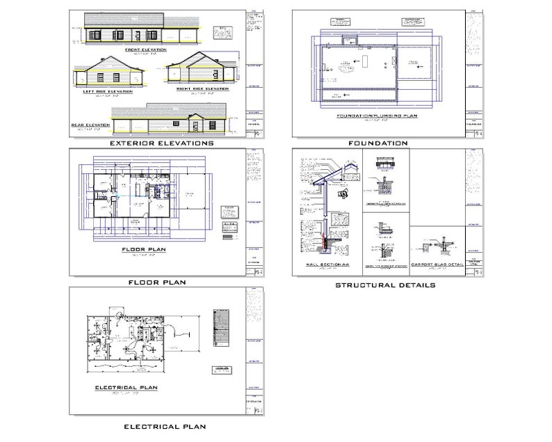 Grady Plan, 1560 Square Feet - Etsy